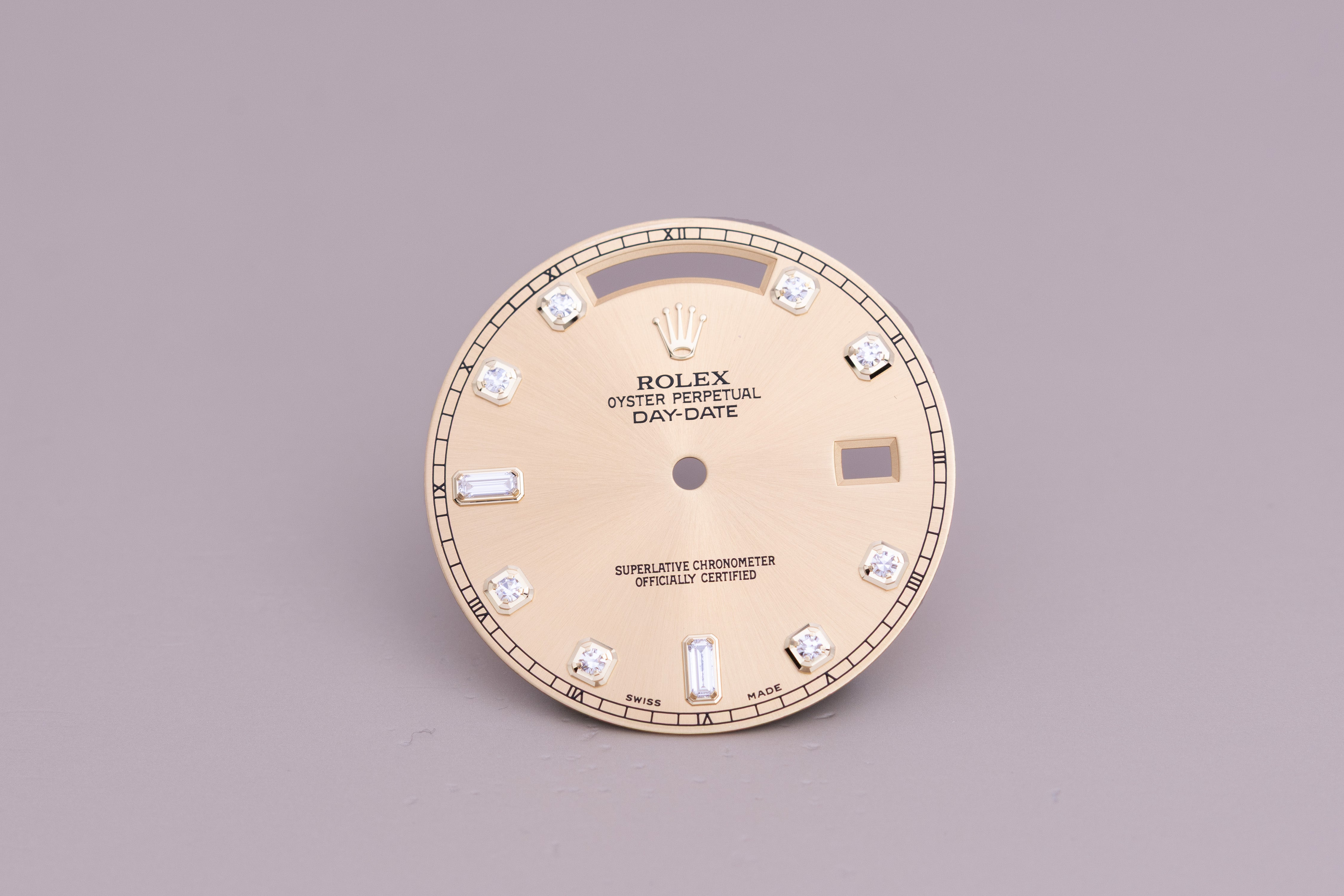 Rolex Day-Date Champagne 8-2 Factory Diamond dial for model 218238 FCD ...